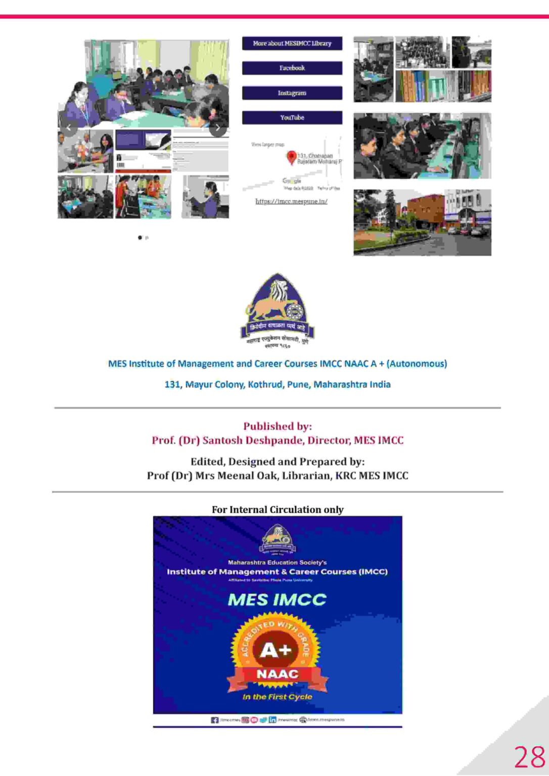 Library – MES Institute of Management & Career Courses (IMCC), Pune